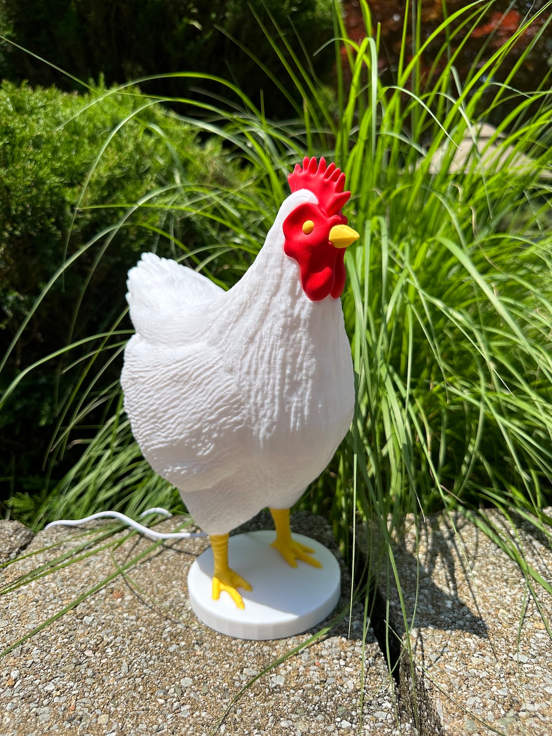 Whimsical Chicken Figure Egg Lamp - Handcrafted Farmhouse Decor ...