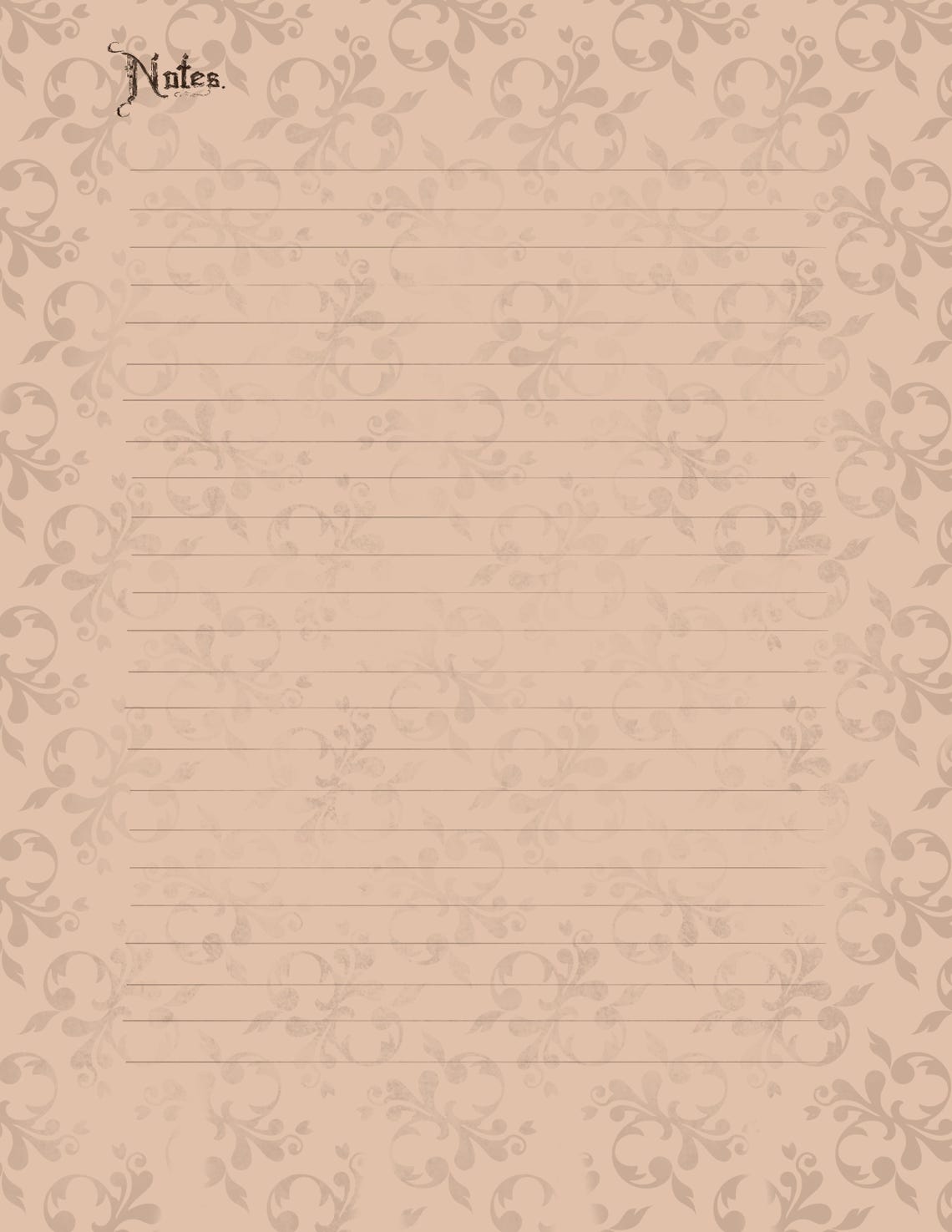Victorian Digital Note Pages Three Different Page Styles Digital ...