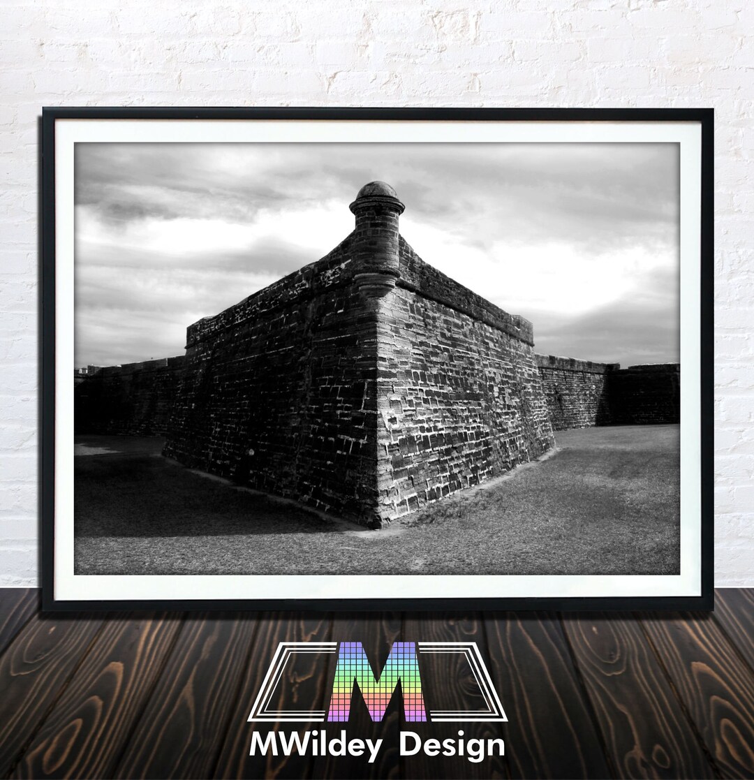 St. Augustine Print, Fort Print, Castillo De San Marcos Wall Art ...