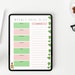 Pink and Green Digital Planner, Editable Planner, Student Planner ...
