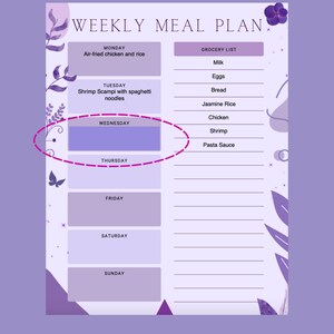 Digital Planner Set, Purple Digital Planner, Purple, Daily Planner ...