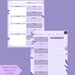 Digital Planner Set, Purple Digital Planner, Purple, Daily Planner ...