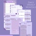 Digital Planner Set, Purple Digital Planner, Purple, Daily Planner ...