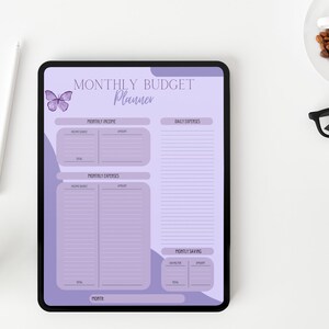 Digital Planner Set, Purple Digital Planner, Purple, Daily Planner ...