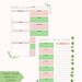 Pink and Green Digital Planner, Editable Planner, Student Planner ...