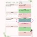 Pink and Green Digital Planner, Editable Planner, Student Planner ...