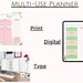 Pink and Green Digital Planner, Editable Planner, Student Planner ...