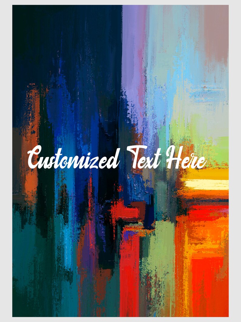 Instant Download Abstract Wall Art Customized Personalized - Etsy