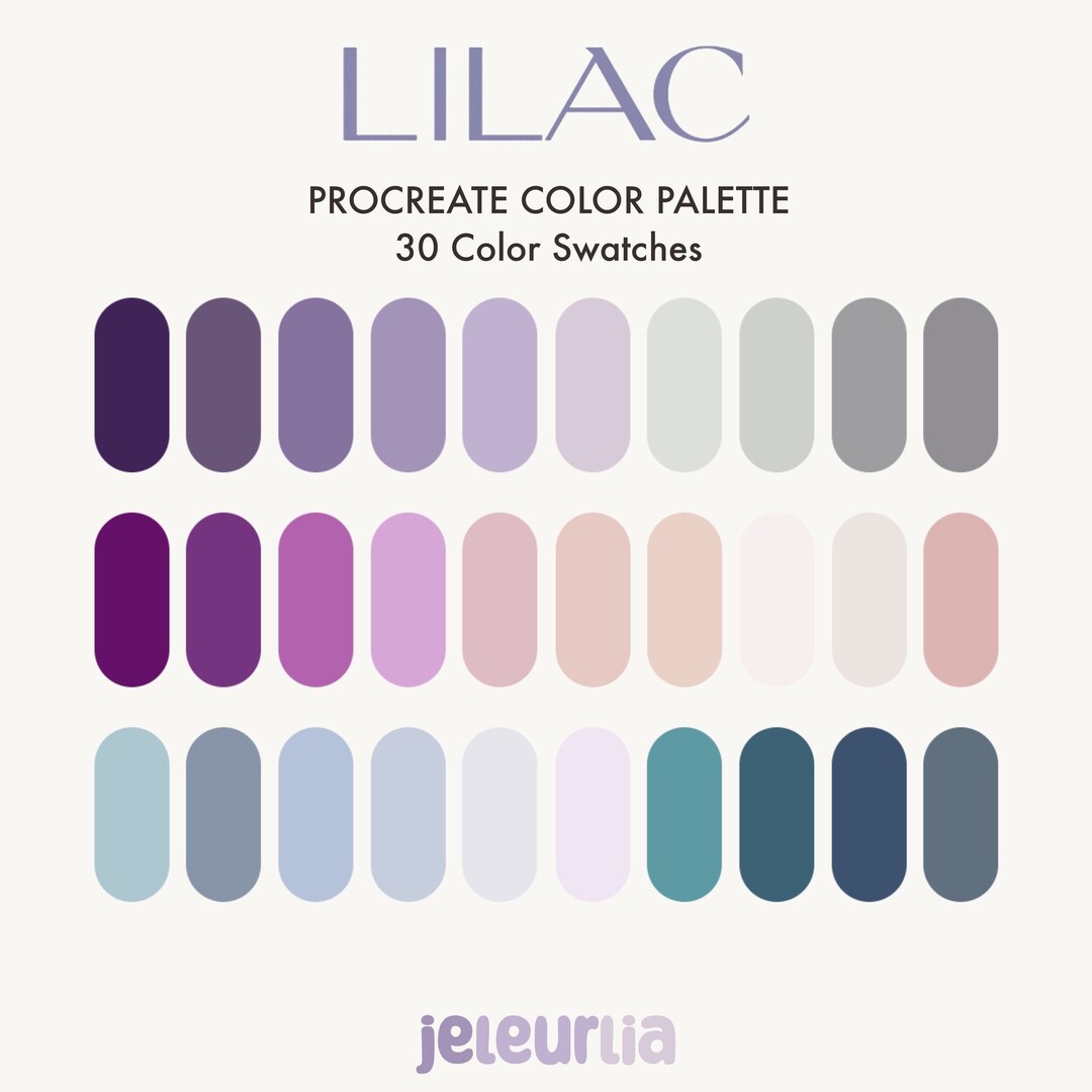 IU LILAC Color Palette | Kpop Color Swatches | Instant Download ...