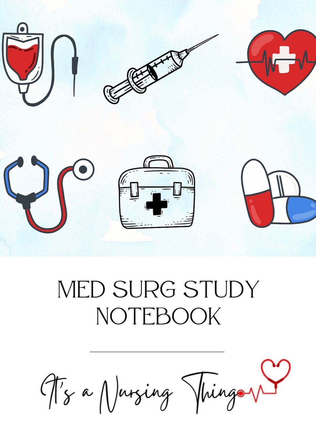 Med Surg Study Notebook : Pre-filled Notes - Etsy