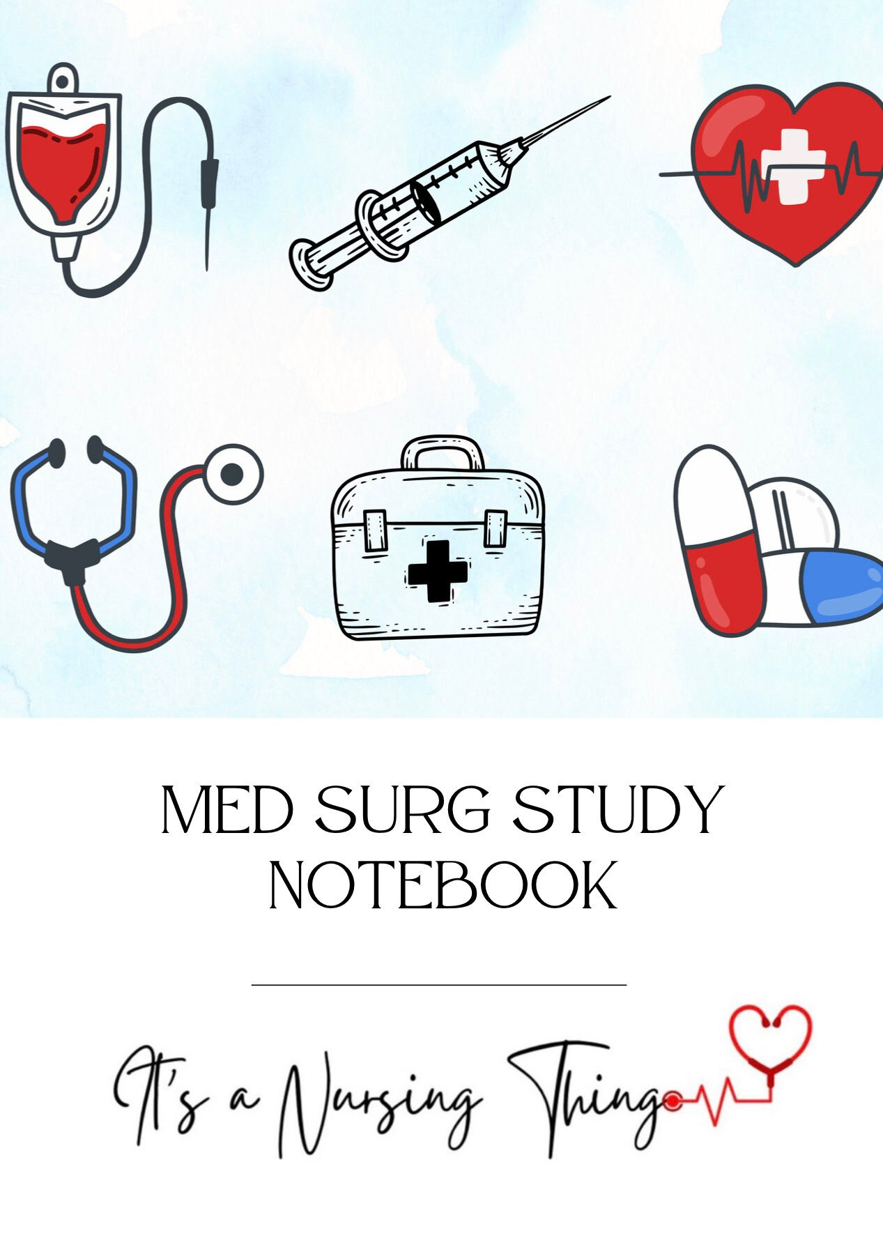 Med Surg Study Notebook : Pre-filled Notes - Etsy