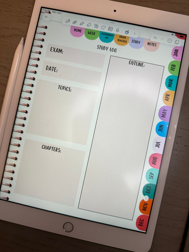 Nursing Student Digital Planner | Undated | Hyperlinked - Etsy