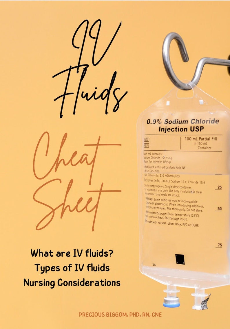 IV Fluids Cheat Sheet - Etsy IV Fluids Cheat Sheet - Etsy