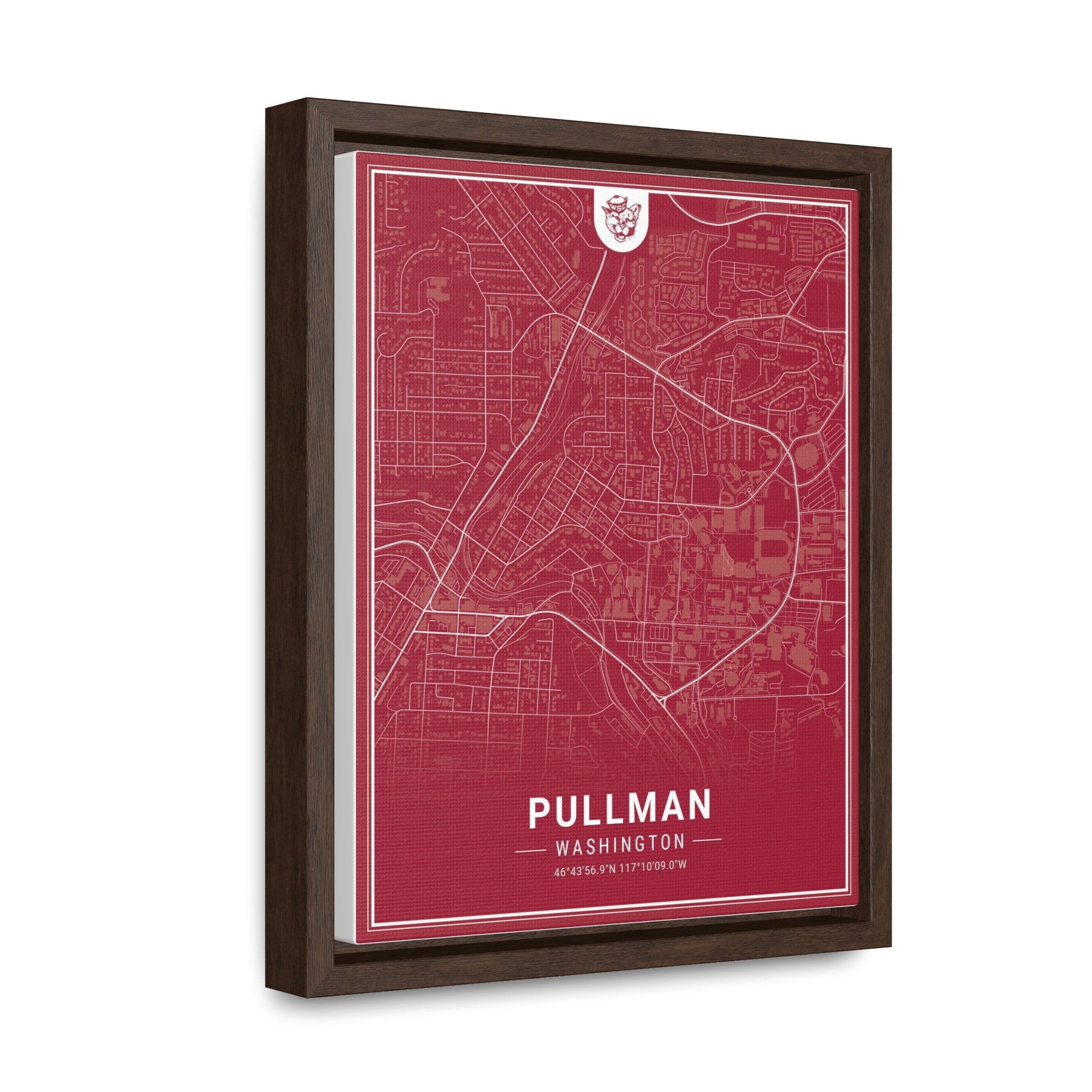 Pullman Washington City Map Framed - Etsy