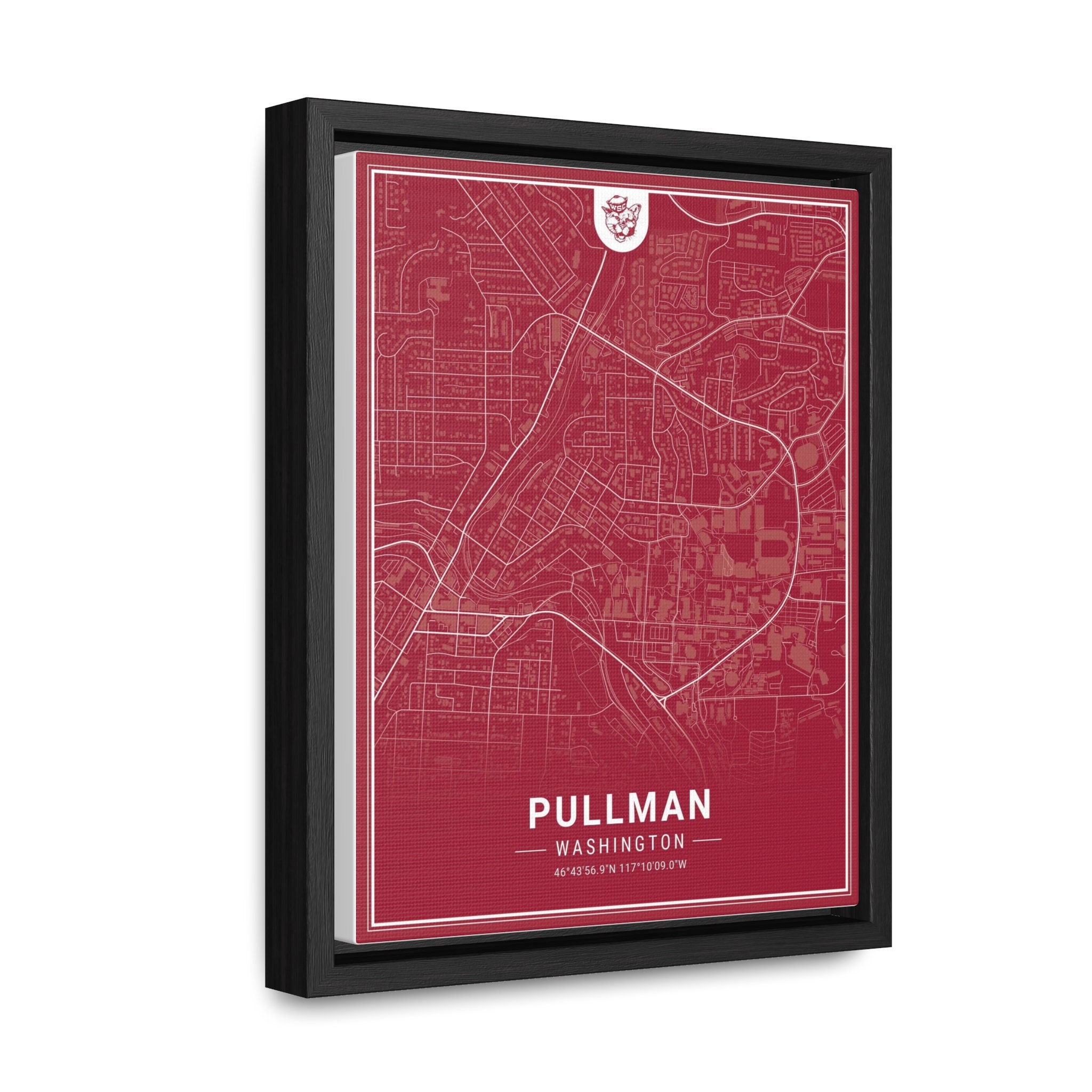 Pullman Washington City Map Framed - Etsy