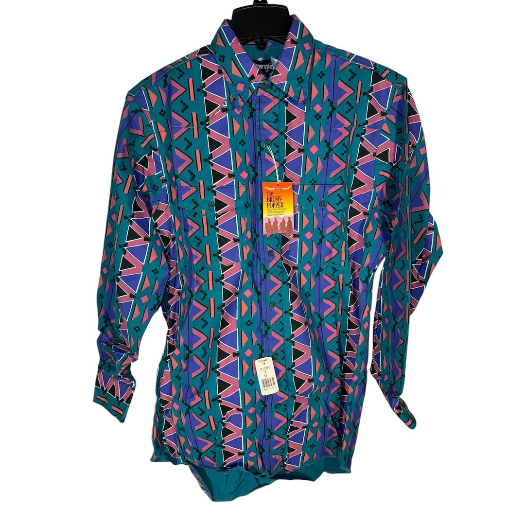 Vintage Wrangler Brushpopper 1990s Western Cowboy NWT - Etsy