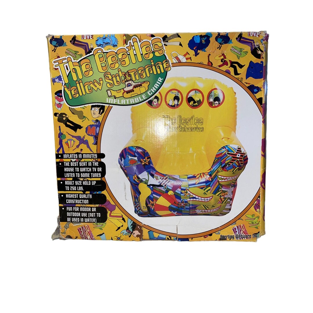 Vintage Beatles 1999 Yellow Submarine Inflatable Chair - Etsy