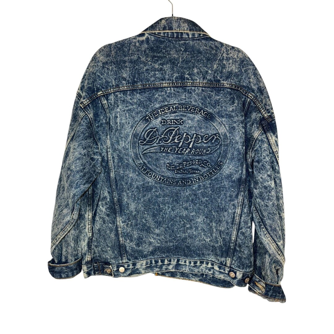 Vintage Dr. Pepper Jacket Acid Wash Denim Jacket 1990s - Etsy