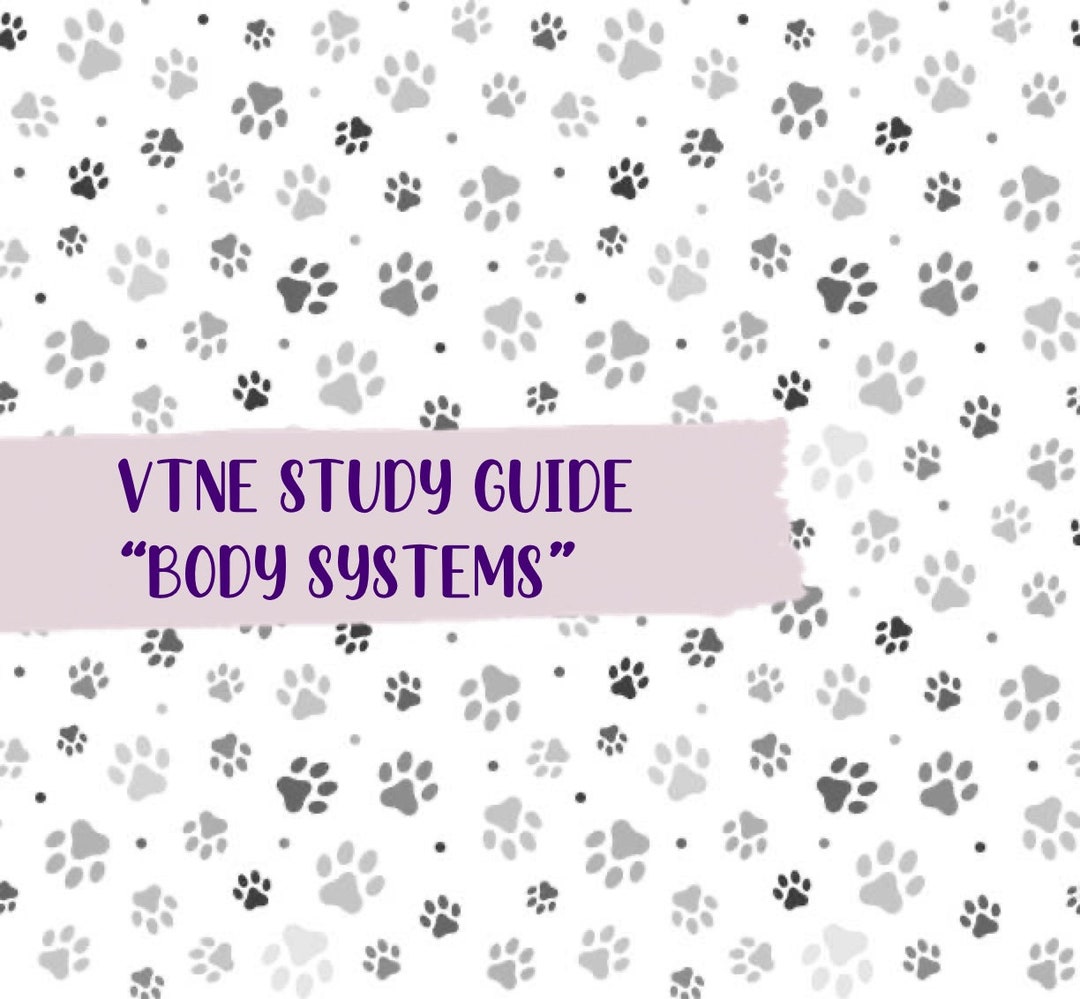 VTNE STUDY GUIDE- Body Systems - Etsy