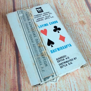 VINTAGE Greek Playing Cards Akrotiri Fresco Fisherman Tourist - Etsy