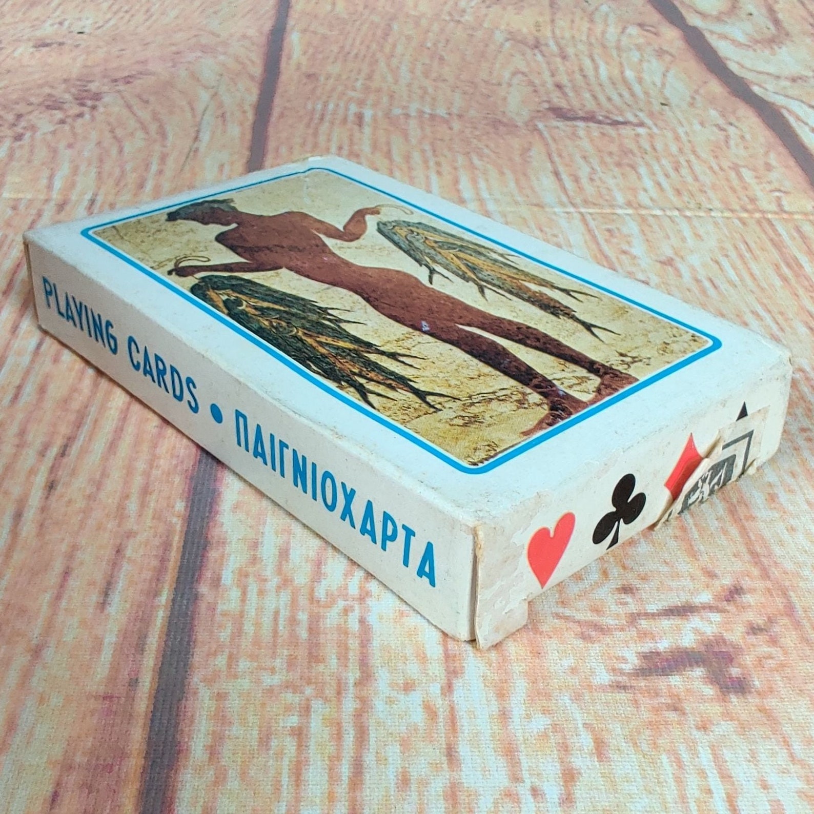 VINTAGE Greek Playing Cards Akrotiri Fresco Fisherman Tourist Souvenir ...