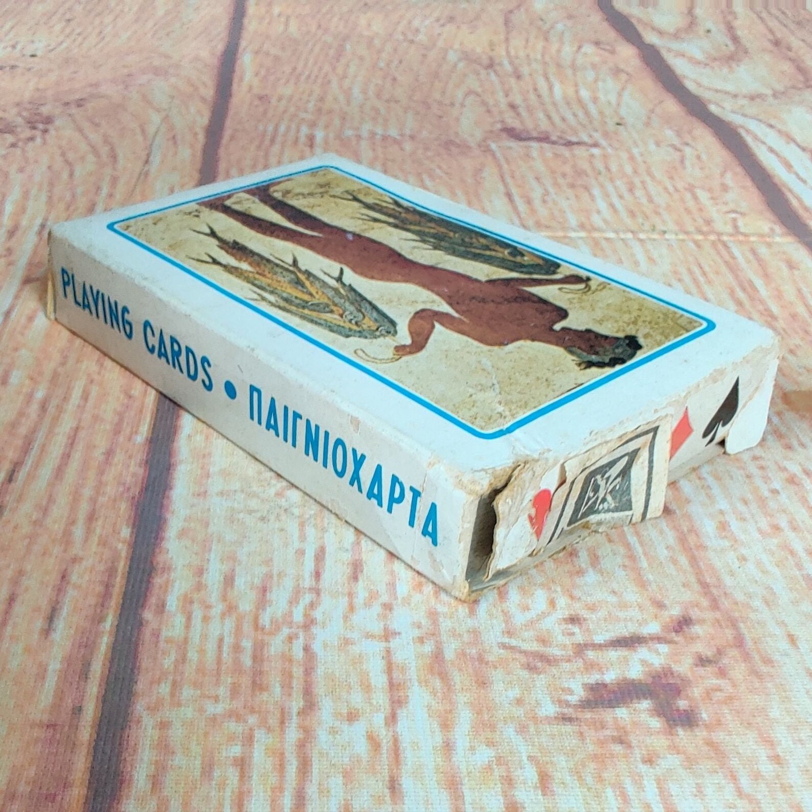 VINTAGE Greek Playing Cards Akrotiri Fresco Fisherman Tourist Souvenir ...