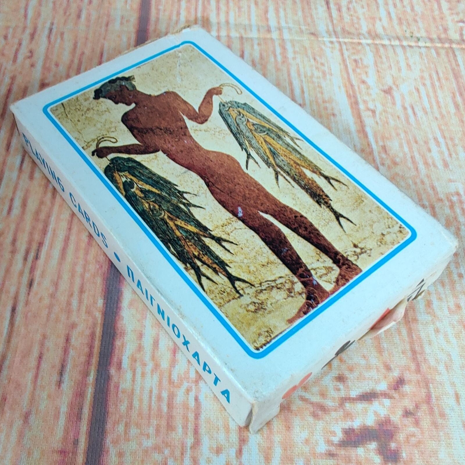 VINTAGE Greek Playing Cards Akrotiri Fresco Fisherman Tourist Souvenir ...