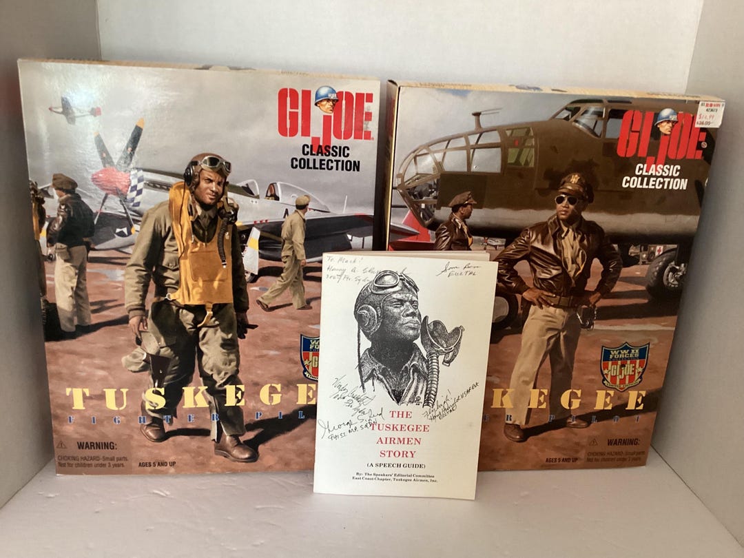 GI Joe Tuskegee Fighter Pilot & Bomber Pilot Action Figures Autographed ...