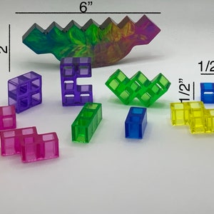 Master the Balance: Resin Tetris Puzzle - Etsy