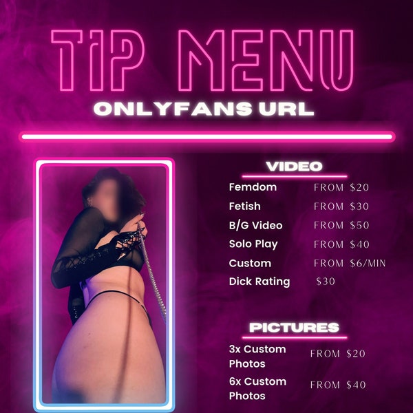 Onlyfans Tip Menu - Etsy