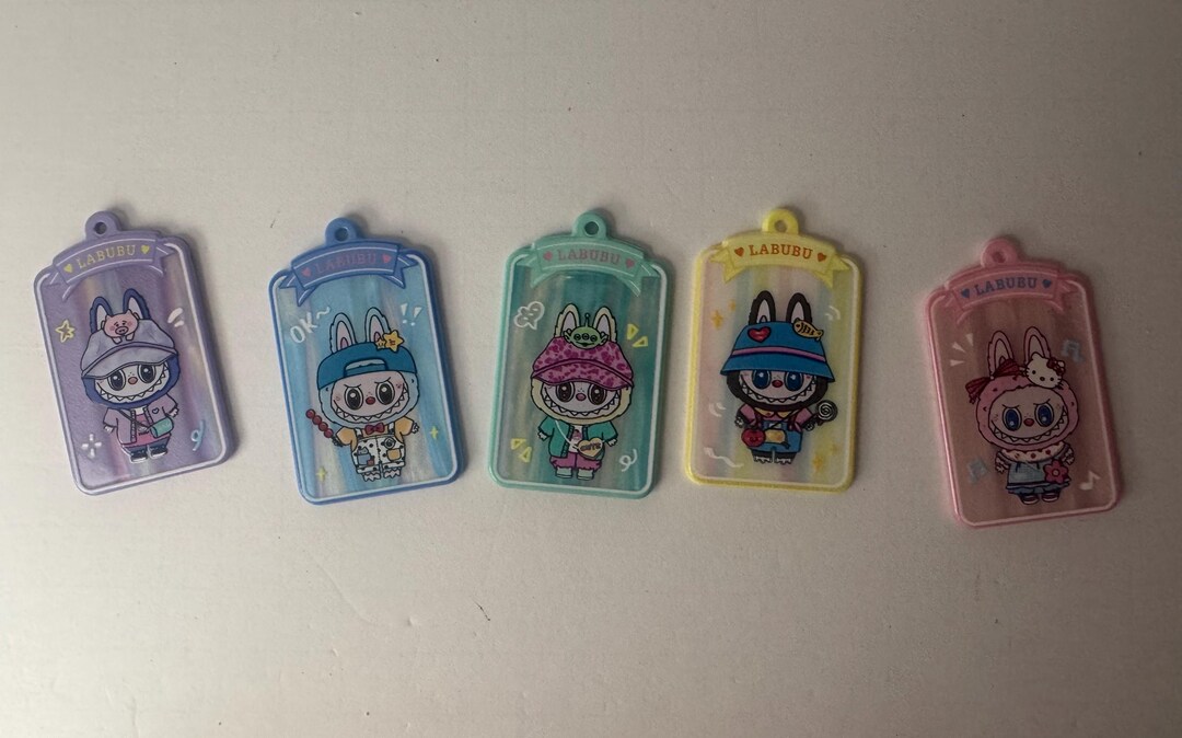 La Bubu Double Sided Acrylic Pendants (5) - Etsy