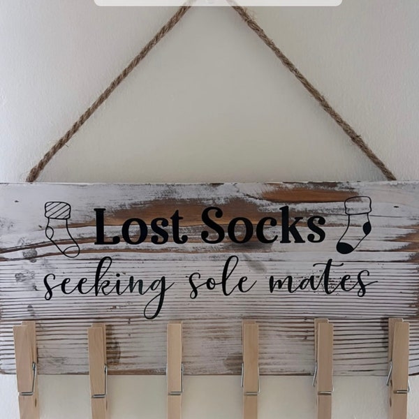 Lost Sock Sign - Etsy