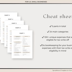 Small Business Tax Deductions Cheat Sheet, Tax Deductions Item List ...