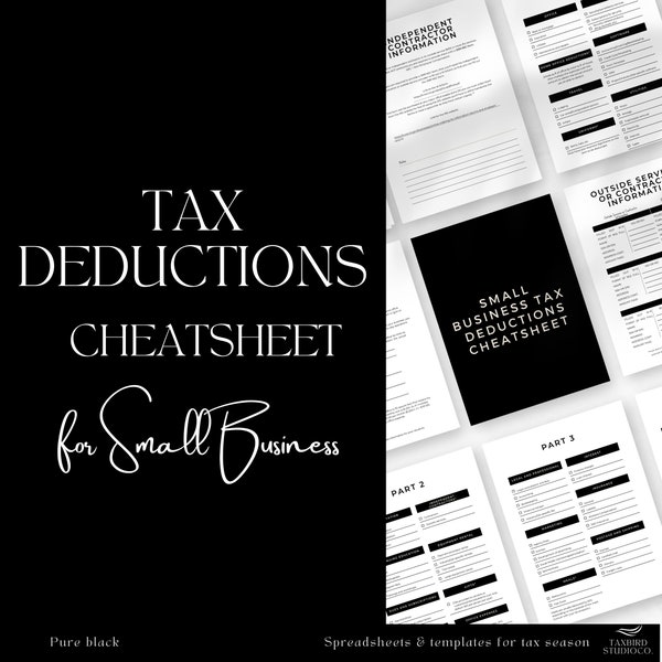 Small Business Tax Deductions Cheat Sheet, Tax Deductions Item List ...