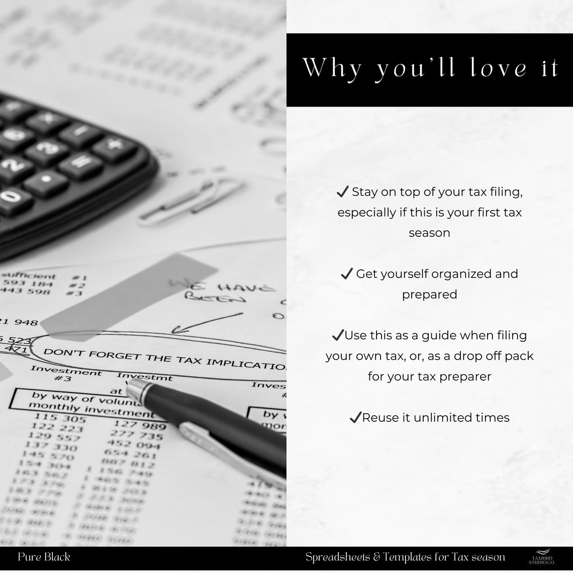 Personal Tax Return Workbook With Personal Tax Preparation Checklist ...
