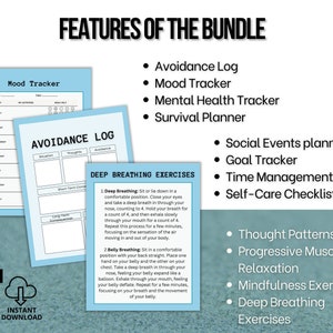 Social Anxiety Journal | Anxiety Tracker | Self-care Planner | Mental ...