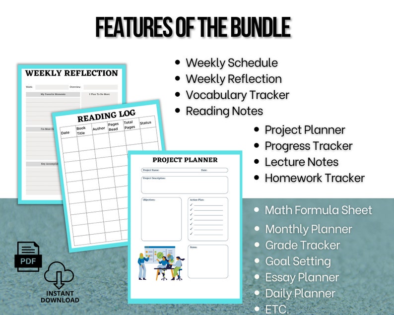Printable Student Planner | Student Planner | Student Planner Printable ...