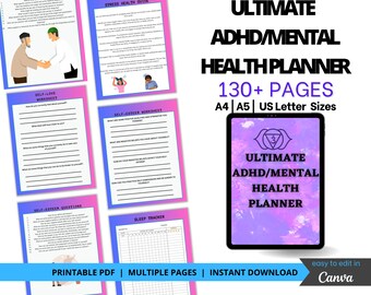 Printable ADHD Planner ADHD Planner ADHD Worksheets Adhd Therapy ...