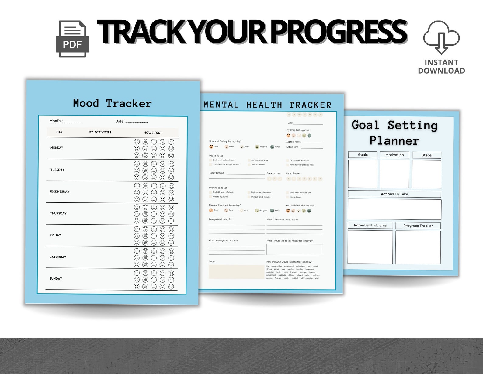 Social Anxiety Journal Anxiety Tracker Self-care Planner Mental Health ...