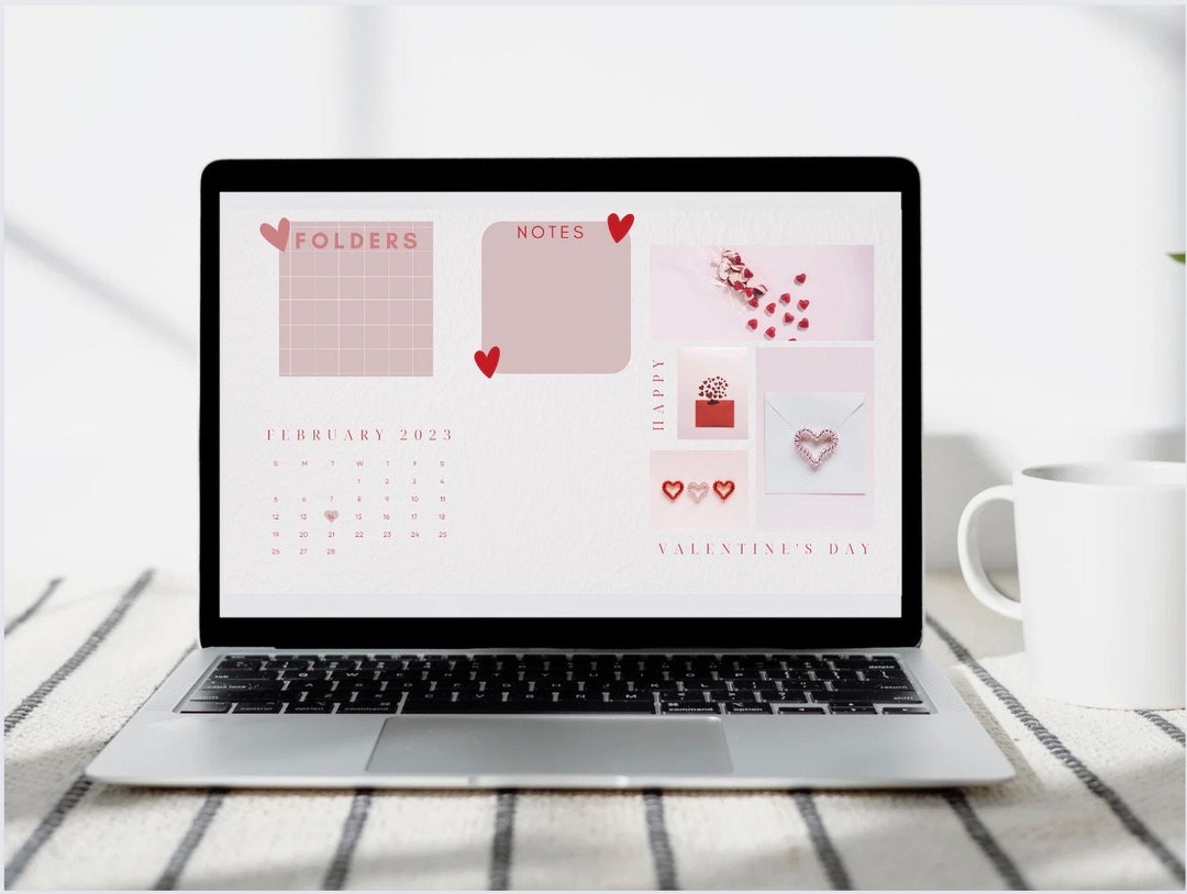 February Valentines Desktop Wallpaper - Etsy
