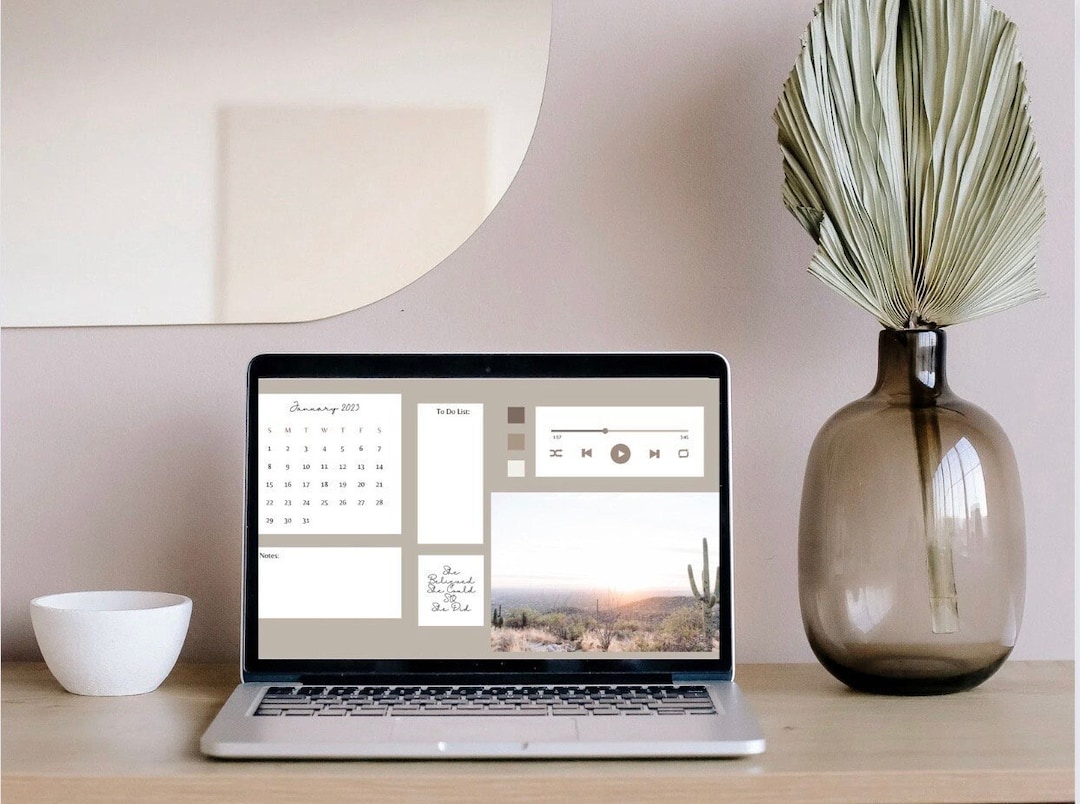Desert Themed Editable Desktop Template - Etsy