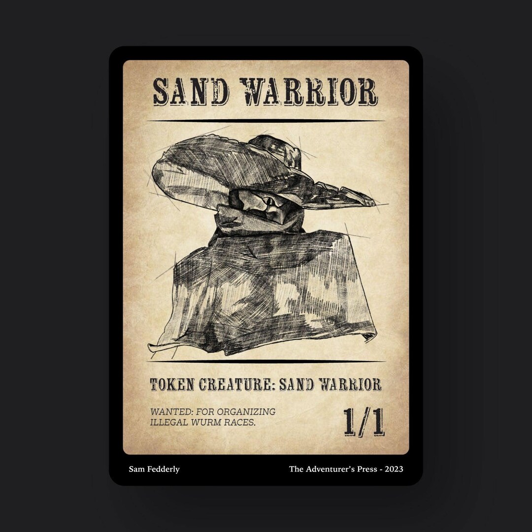 Sand Warrior Token Pack for Magic the Gathering MTG: 4 Pack 1/1 Sand ...