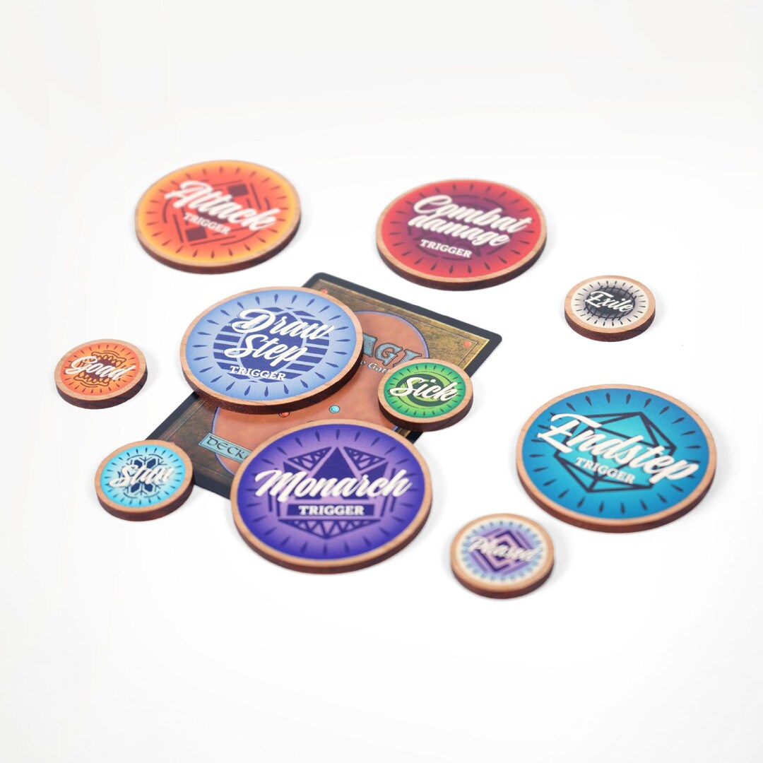 MTG Action Reminder Coins - Wood MTG Reminder Coins - Etsy