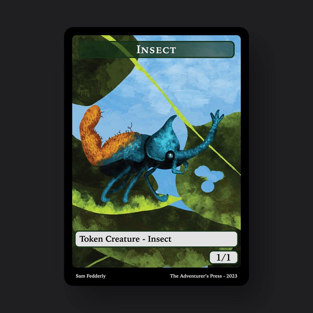 Insect Token Pack for Magic the Gathering MTG: 4 Pack 1/1 Insect Tokens ...