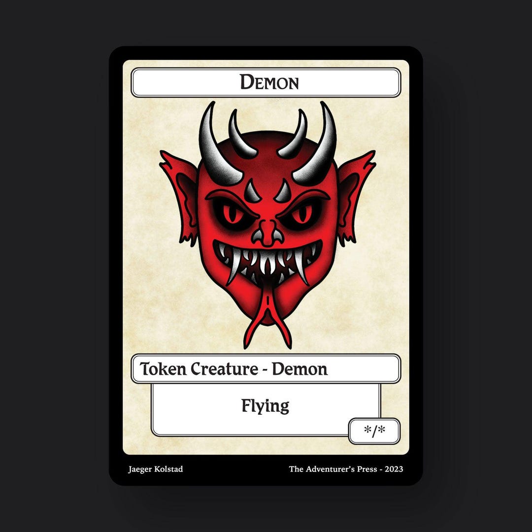 Demon Token Pack for Magic the Gathering MTG: 4 Pack / Demon Tokens - Etsy