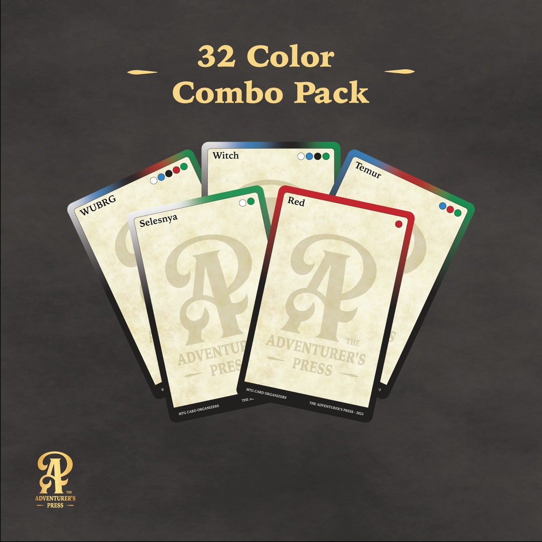 32 Color Combo Pack Magic the Gathering Organizer Cards: 32 Cards for ...