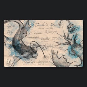 Merfolk TCG Playmat, 14x24 Desk Pad Gaming Mat for Magic the Gathering ...