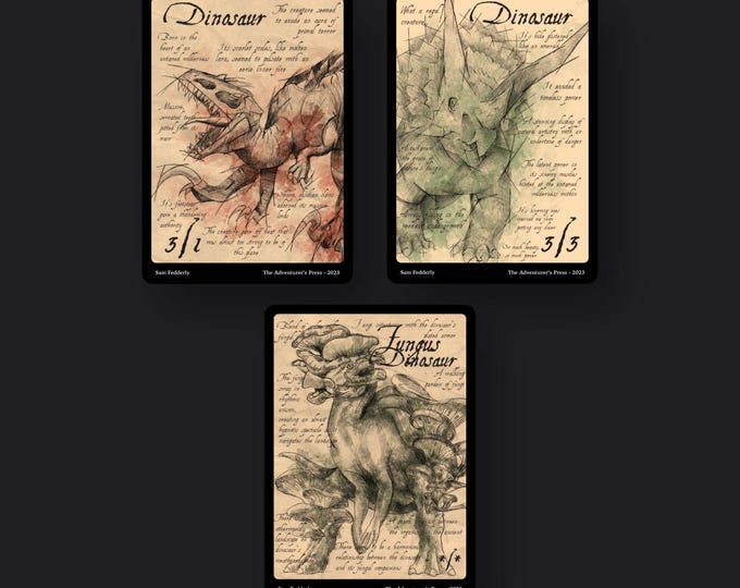 MTG Token Pack Dinosaurs: 6 Pack Dinosaur 3/1, Dinosaur 3/3, Fungus ...