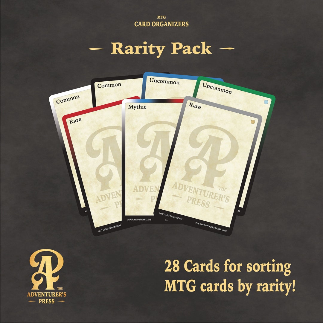 Rarity Pack Magic the Gathering Organizer Cards: 28 Cards for - Etsy