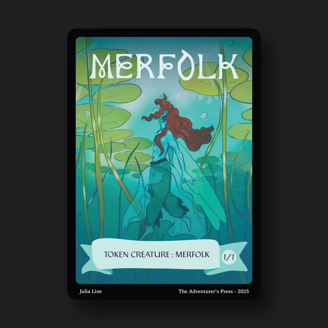 Merfolk Token Pack for Magic the Gathering MTG: 4 Pack 1/1 ...